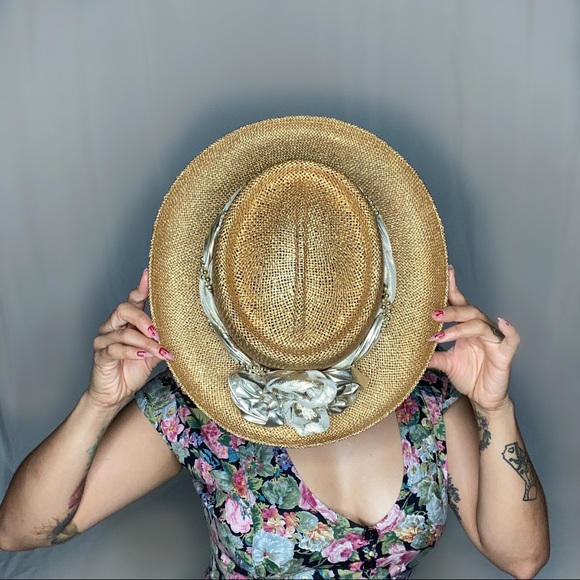 Accessories | Vintage Gold Straw Hat | Poshmark